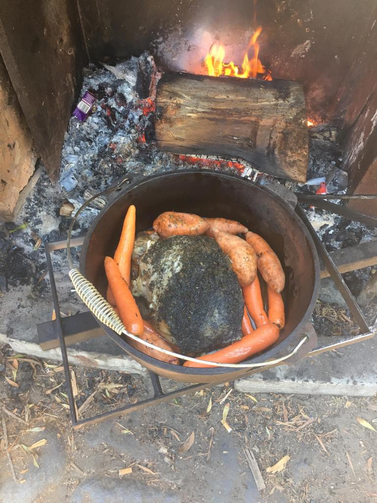Camp Fire slow roast lamb | Eloise Emmett