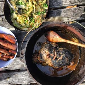 Camp Fire slow roast lamb | Eloise Emmett