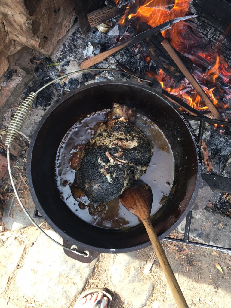 Camp Fire slow roast lamb | Eloise Emmett